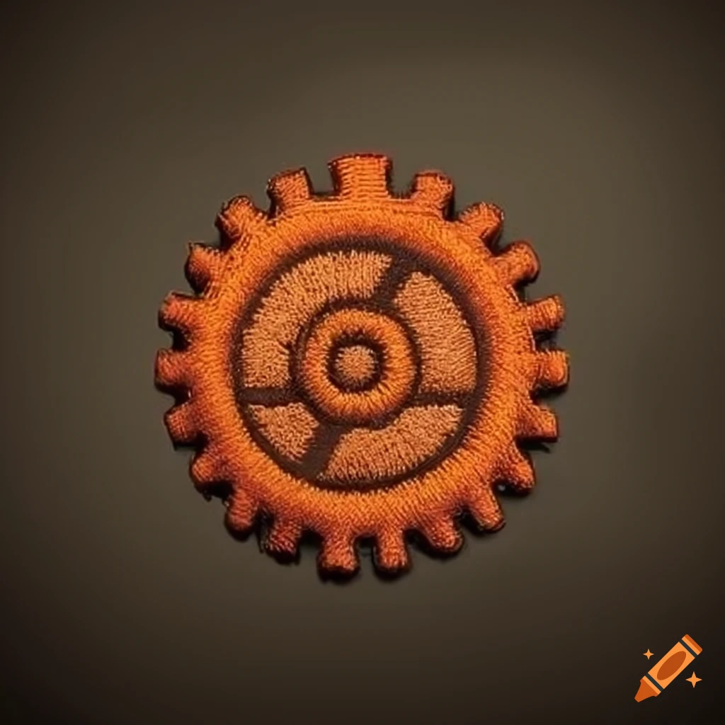Orange cog war patch on Craiyon