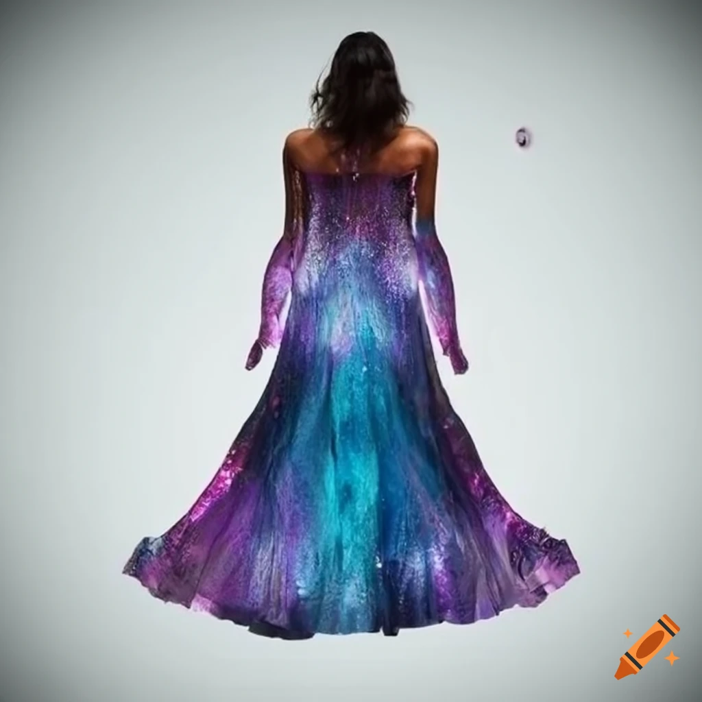 Galaxy-themed dress with exquisite composition on Craiyon