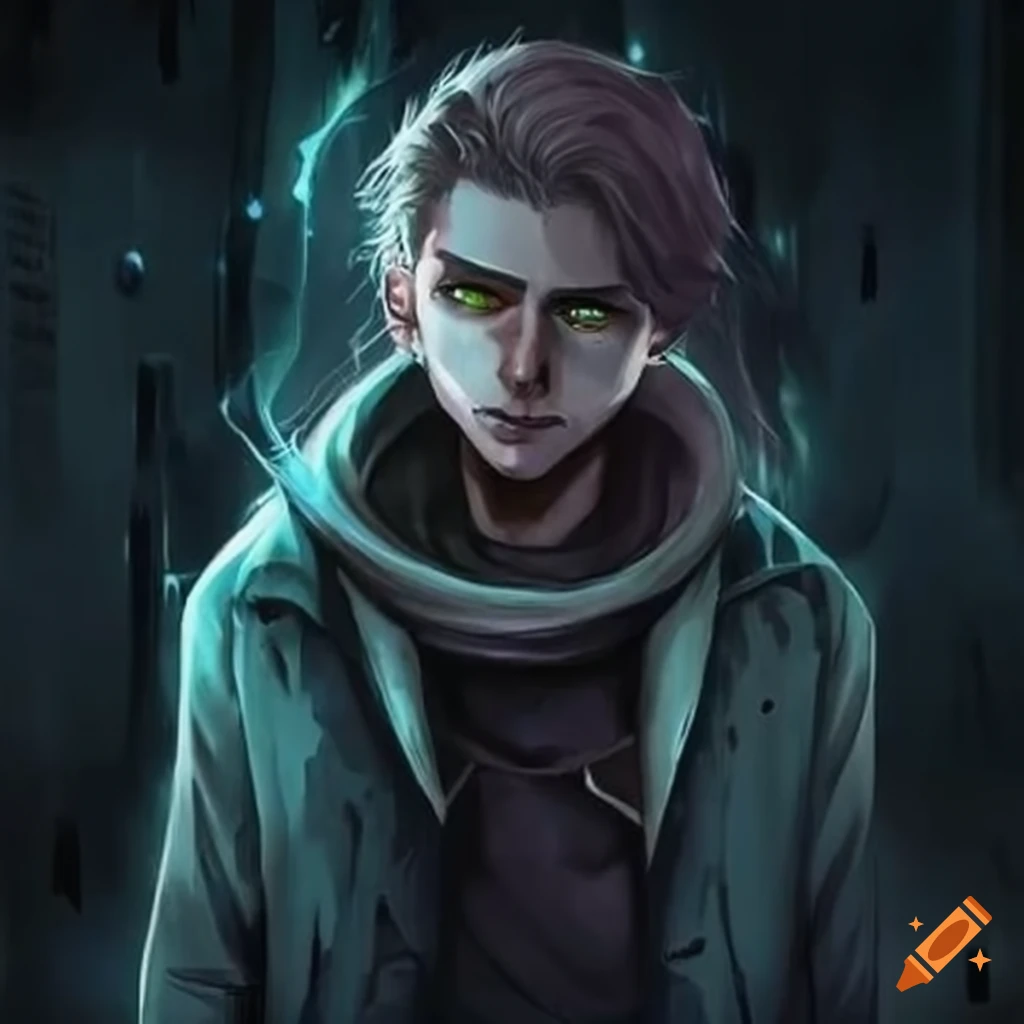 Dystopian young nameless hero transcending humanity on Craiyon