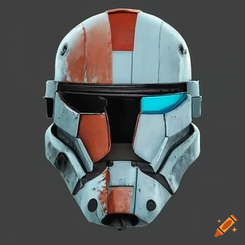 Close up of republic commando helmet on Craiyon