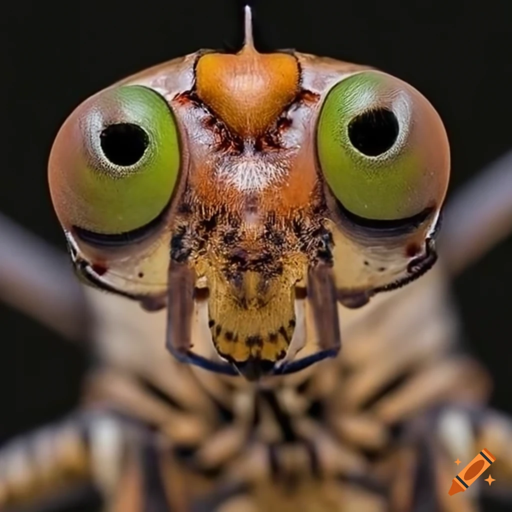 Predatory insect mimicking a human on Craiyon