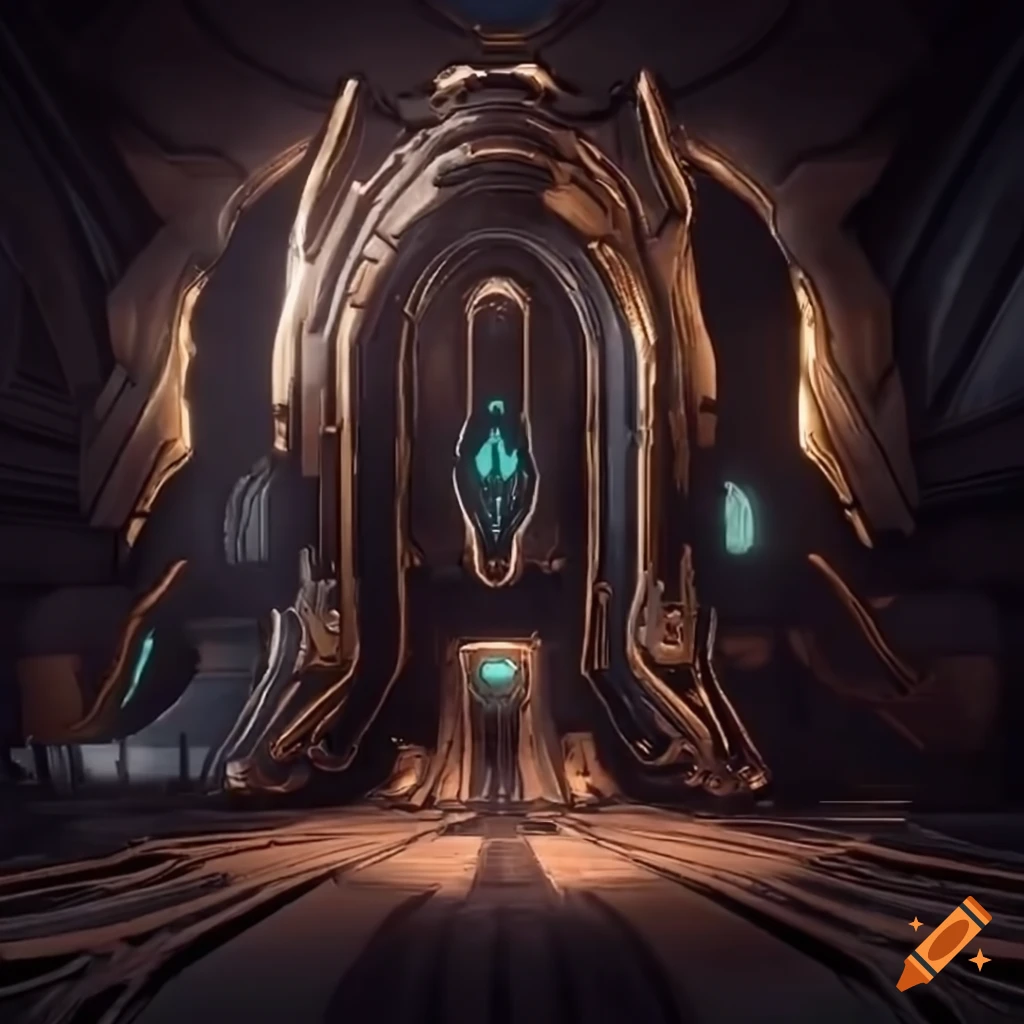 Orokin architecture from warframe, golden design on Craiyon