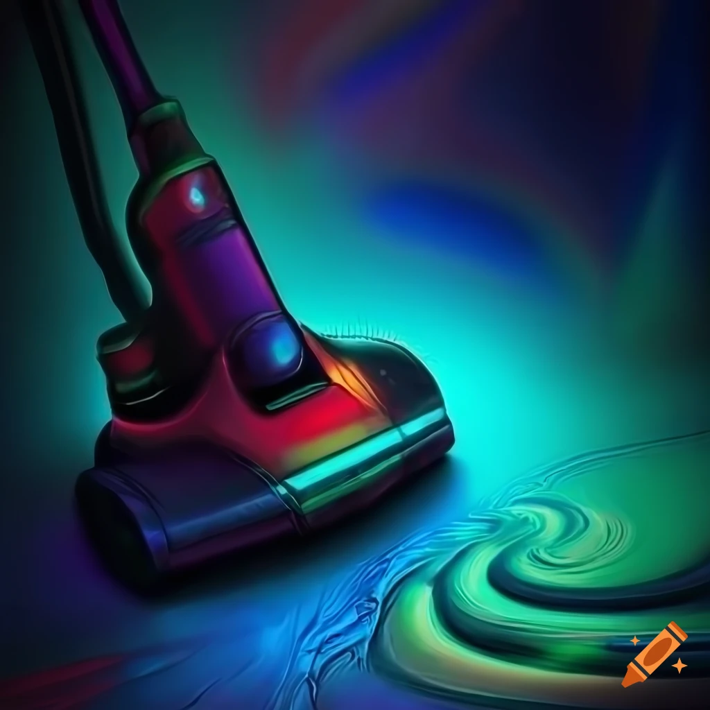 Muted color vacuum hoover, high contrast and ultra detailed digital ...