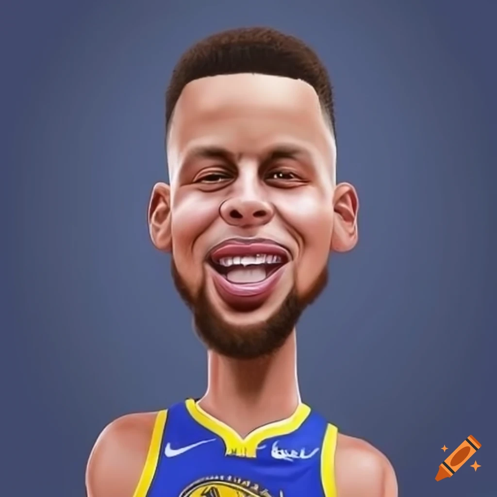 Caricature of basketball player steph curry on Craiyon