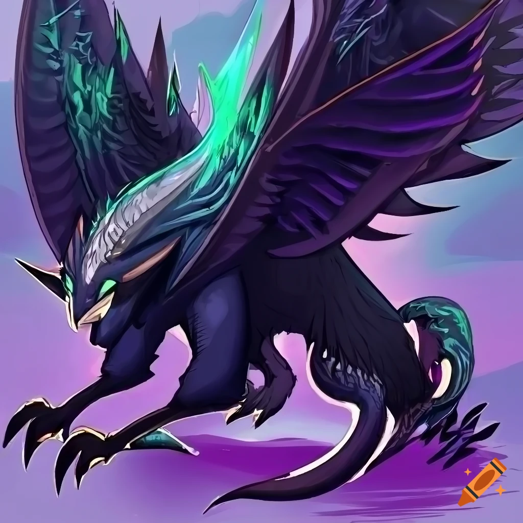 Eldritch badger raven demon hybrid with raven wings, antlers, and claws ...