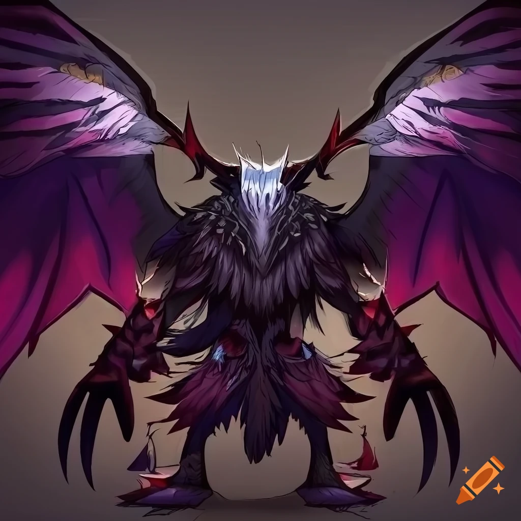 Fantastical eldritch badger raven demon hybrid with menacing raven ...