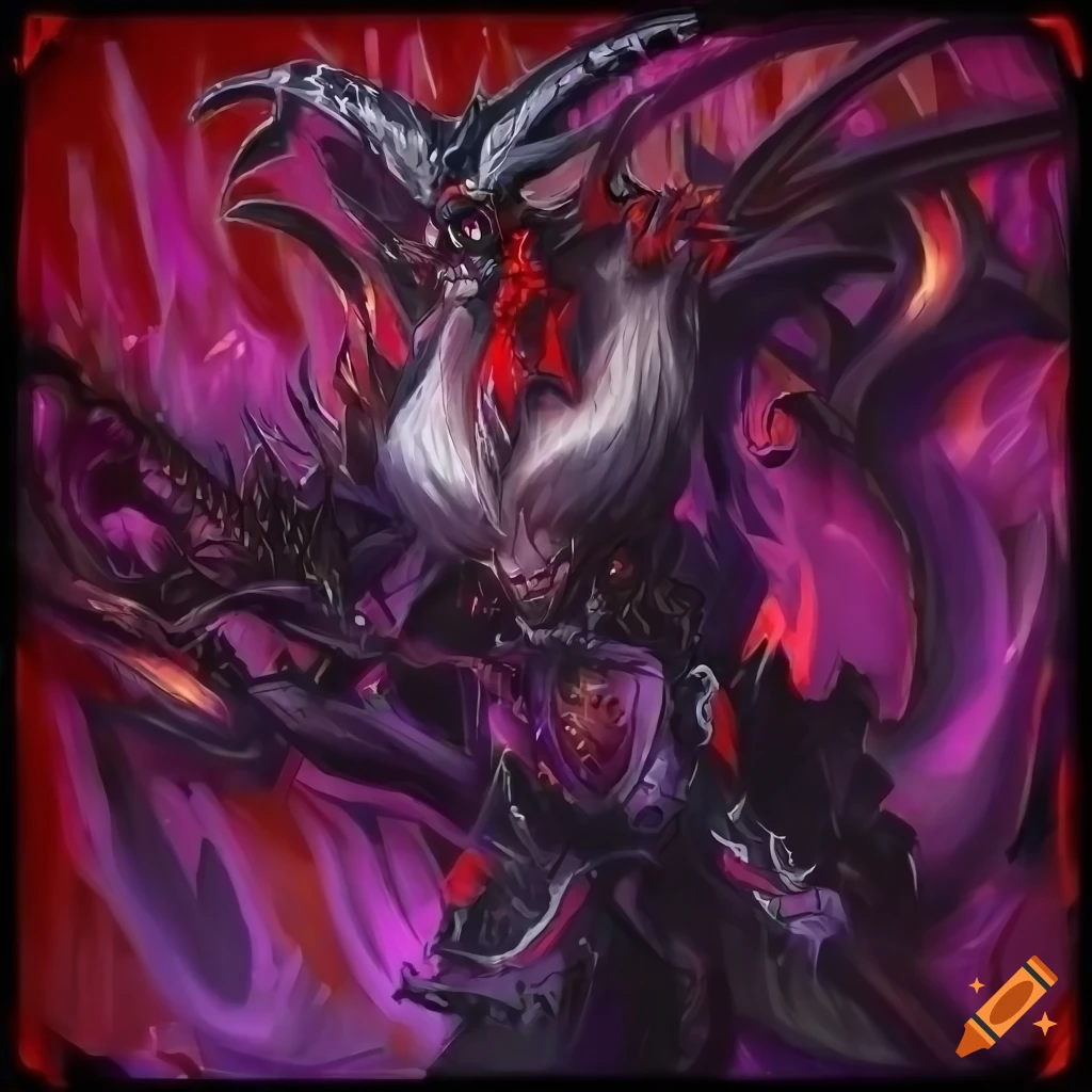 Fantastical action-packed hexi cashmere goat demon hybrid with bright ...