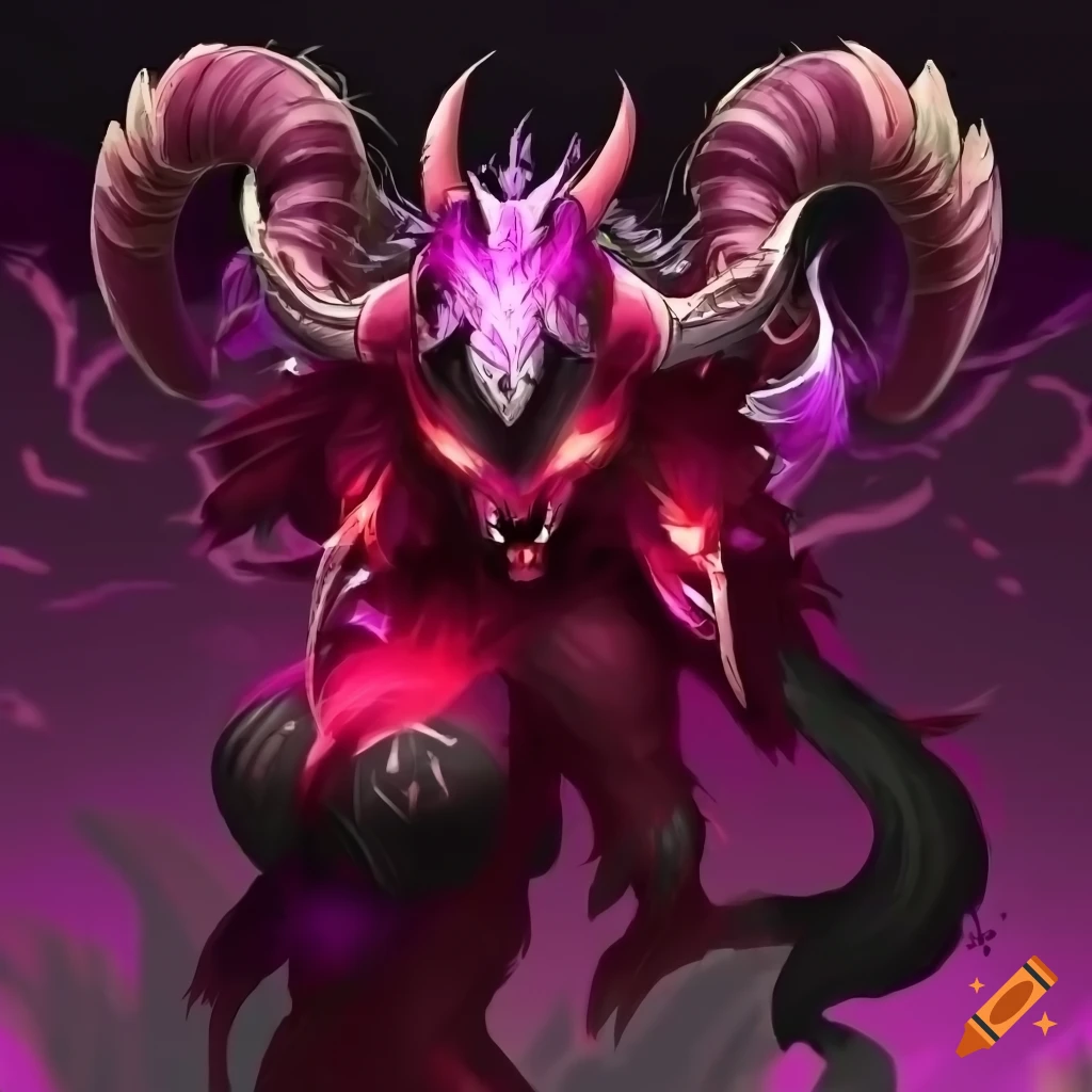 Hexi Cashmere Goat Animal Demon Hybrid with corkscrew horns in anime ...