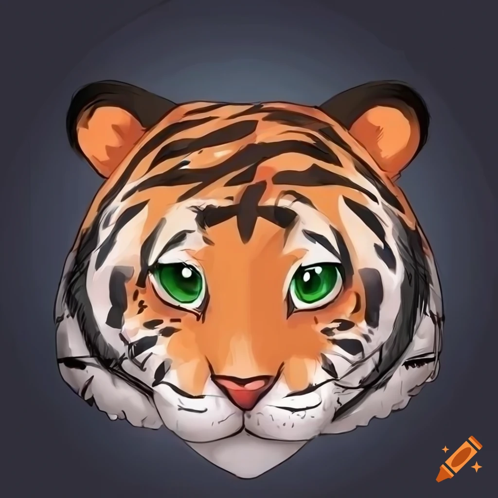 Cute tiger drawing in anime style on Craiyon