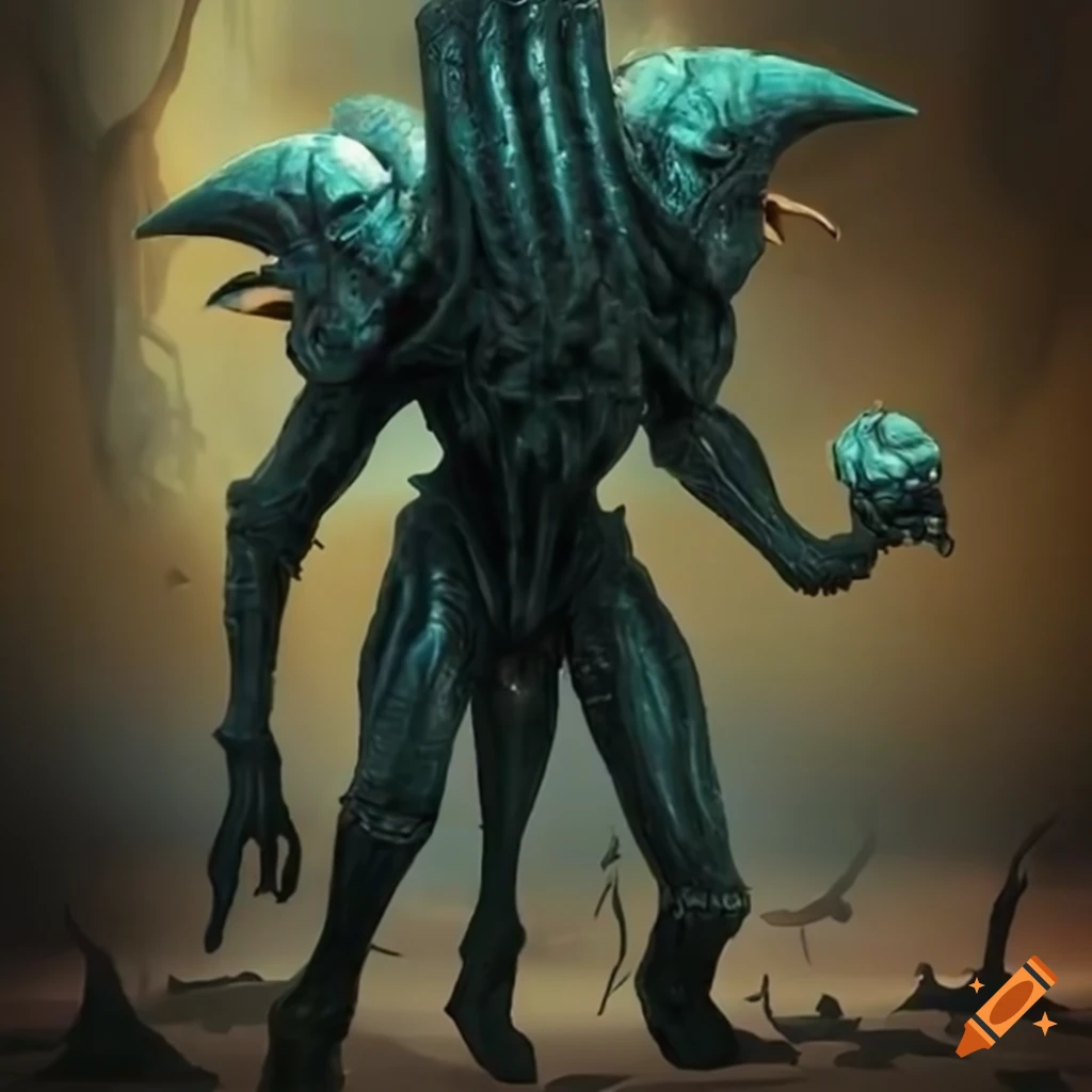 Fantastical alien creature with advanced energy weapon on Craiyon Fantastical alien creature with advanced energy weapon on Craiyon
