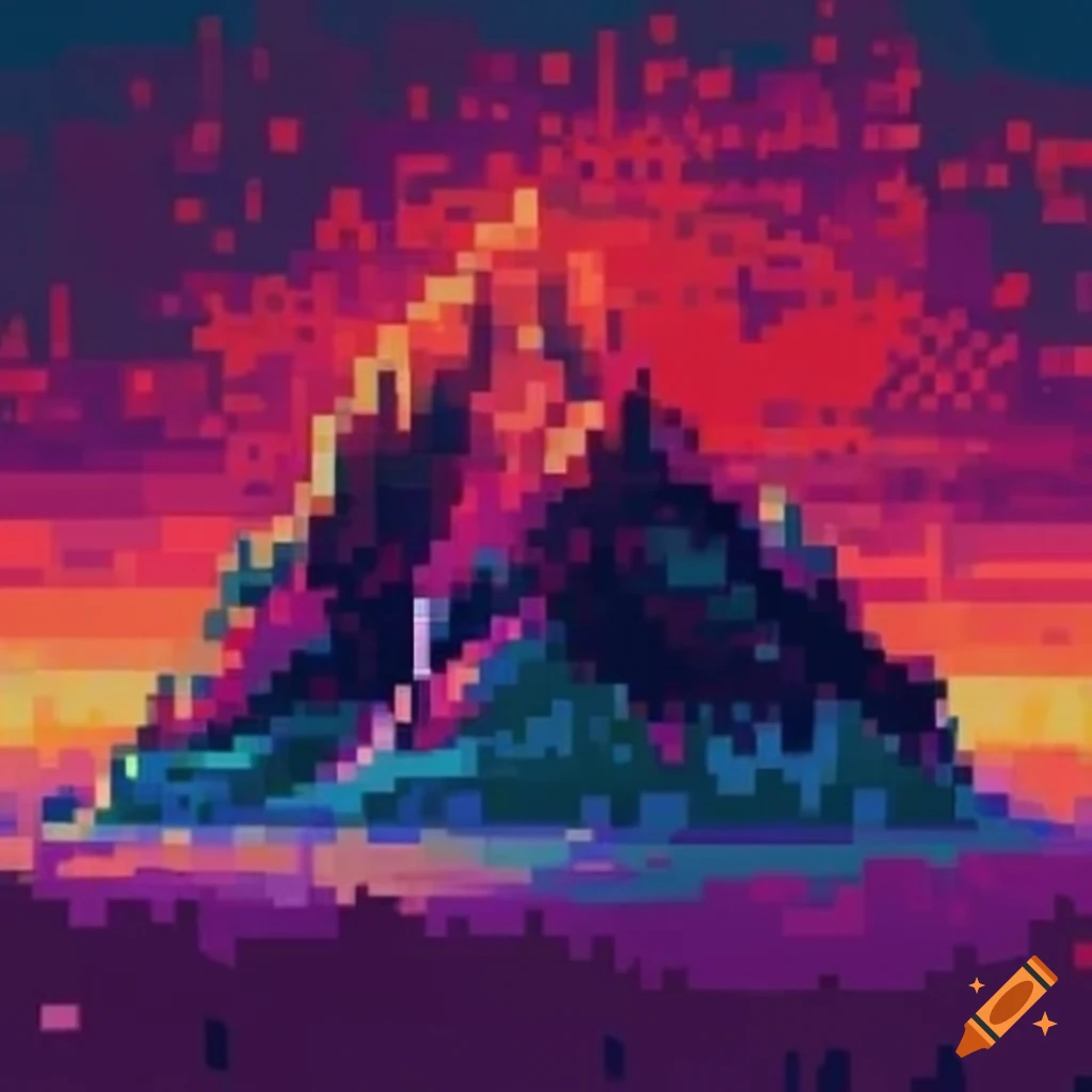 Pixel drift art on Craiyon