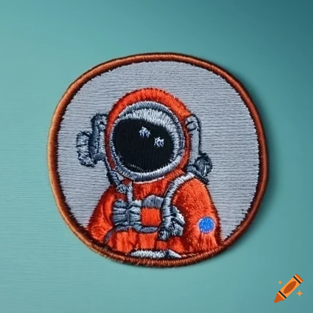 Rectangular patch with rounded corners featuring an embroidery of an ...