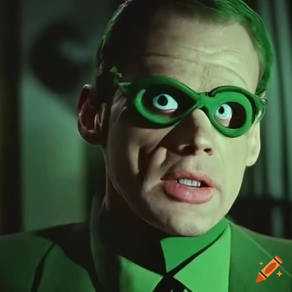 Live action Riddler fusion of 1966 Gorshin Riddler and 1995 Jim Carrey ...