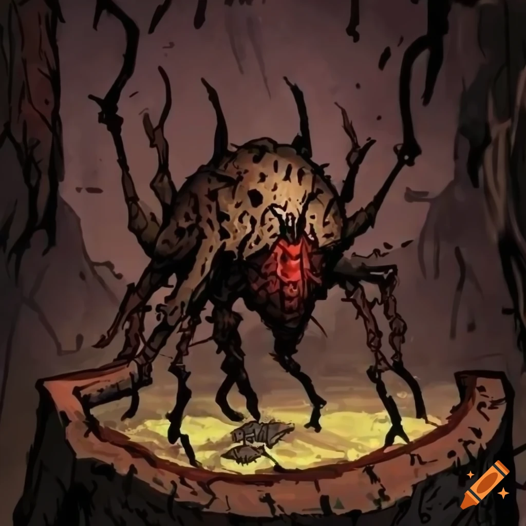 Menacing insect creature in dark fantasy setting on Craiyon