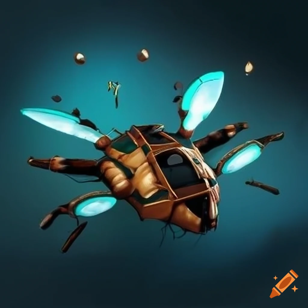 Insect-themed spaceship on Craiyon