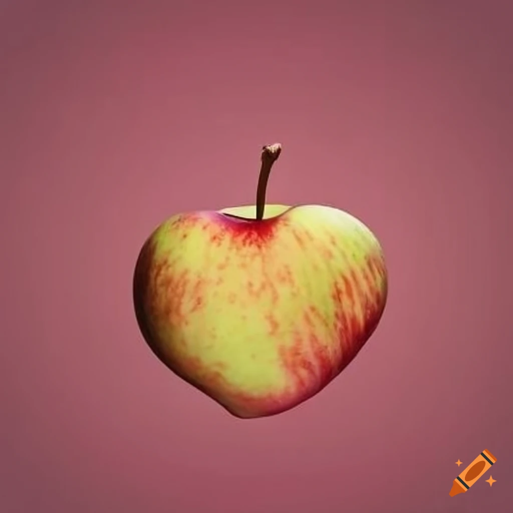 Heart-shaped apple on Craiyon