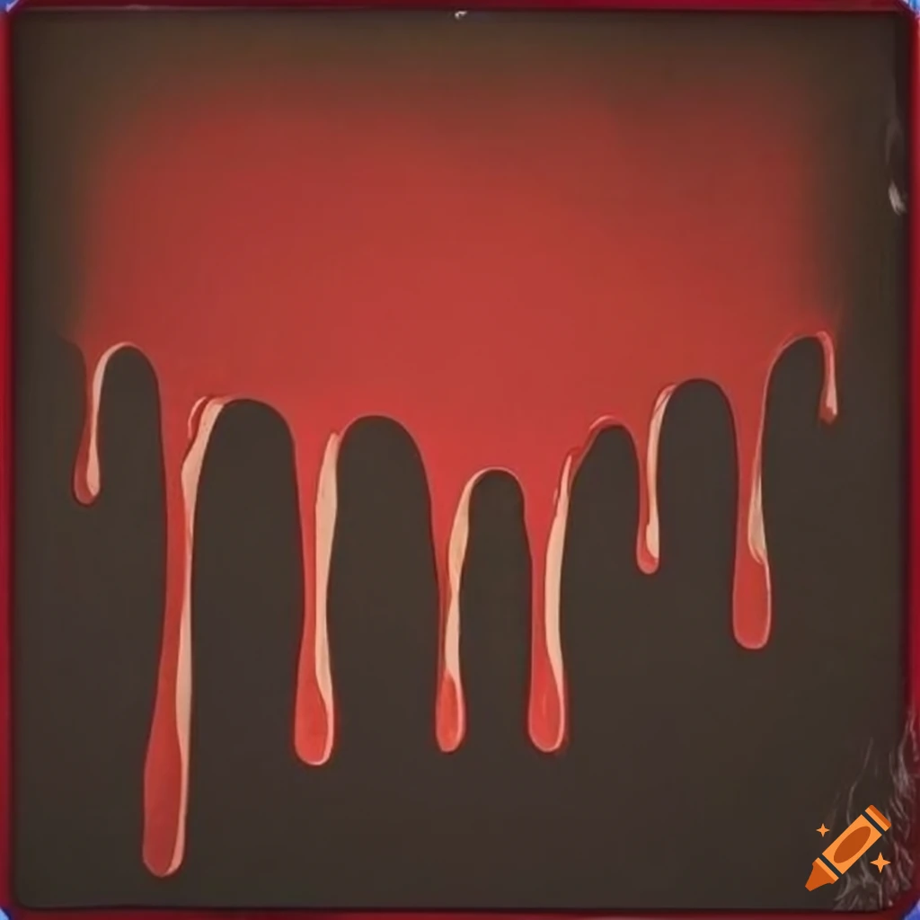 Vintage movie poster with dripping blood on Craiyon