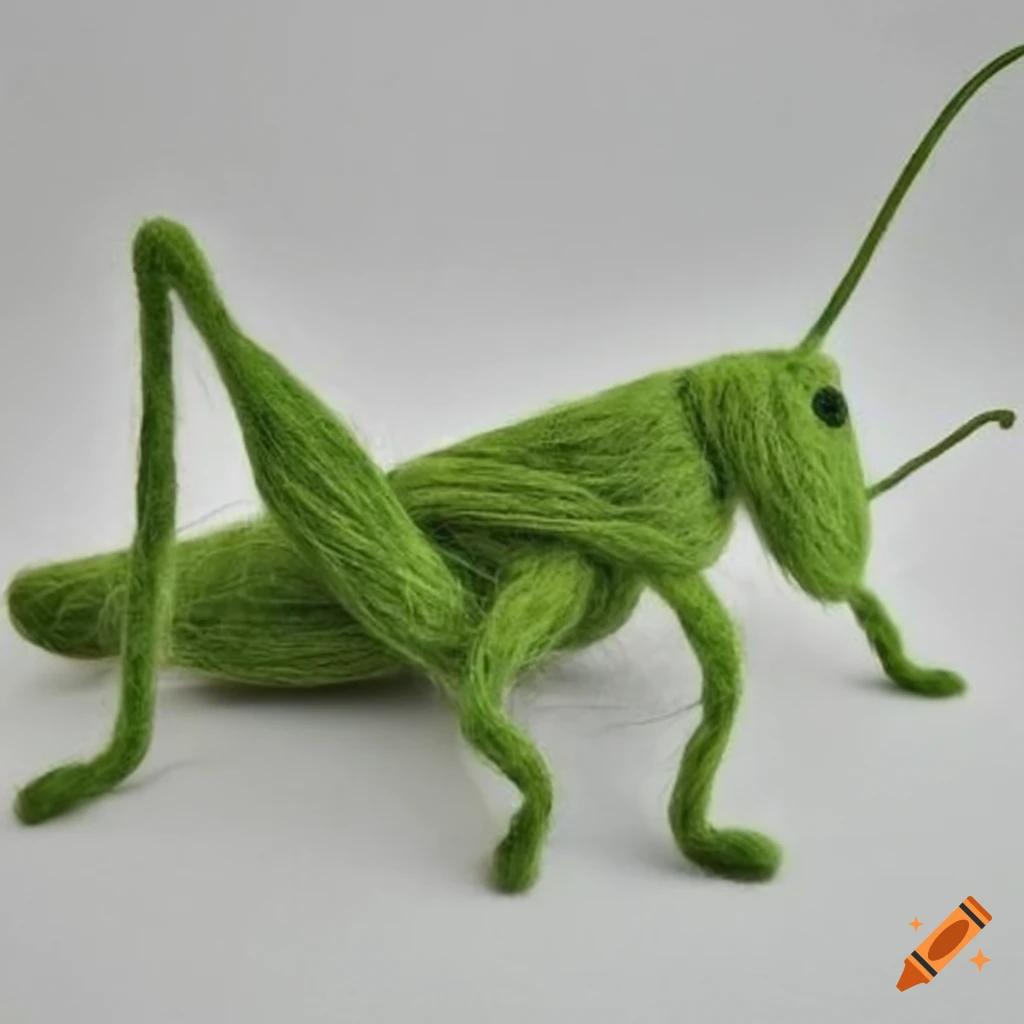 Felted Wool Grasshopper On Craiyon