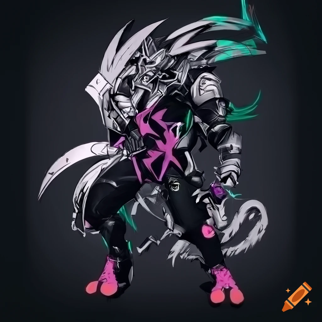Action-packed cybernetic animal hybrid fursona in futuristic outfit on ...
