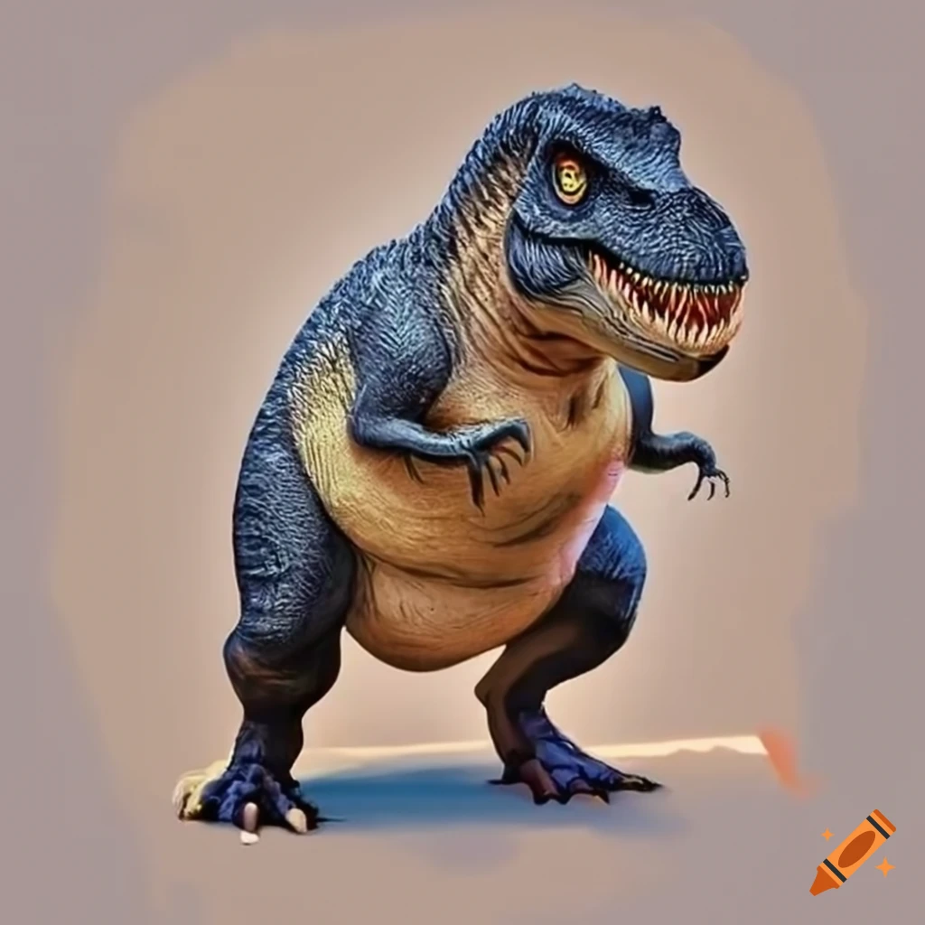 Chubby tyrannosaurus rex on Craiyon