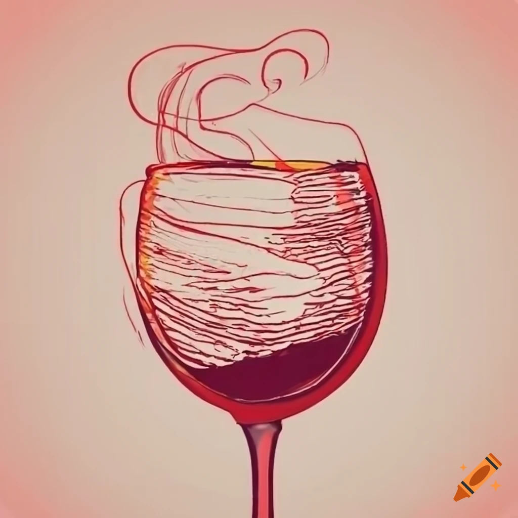 Retro abstract wine cloud on Craiyon