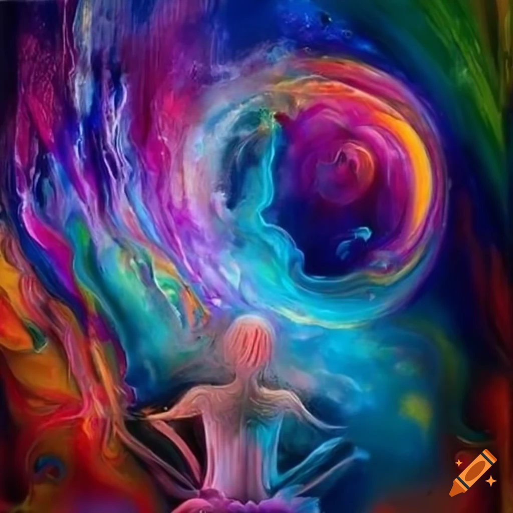 Spiritual abstract healing art on Craiyon