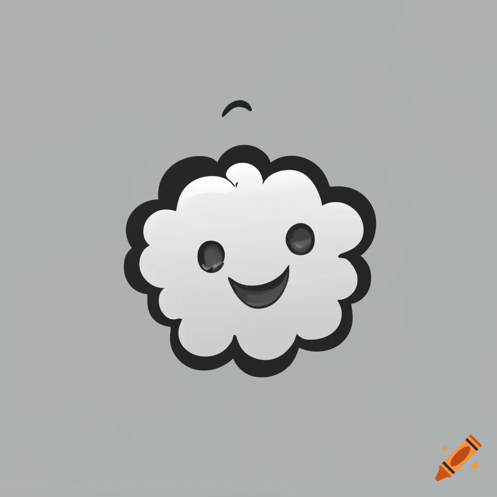 Cloud smiling emoji on Craiyon