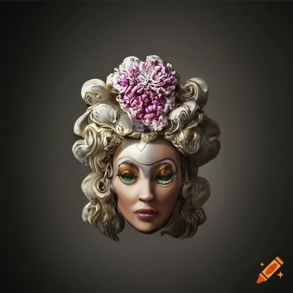 Surrealistic baroque style with creasy decor and mysterious objects ...