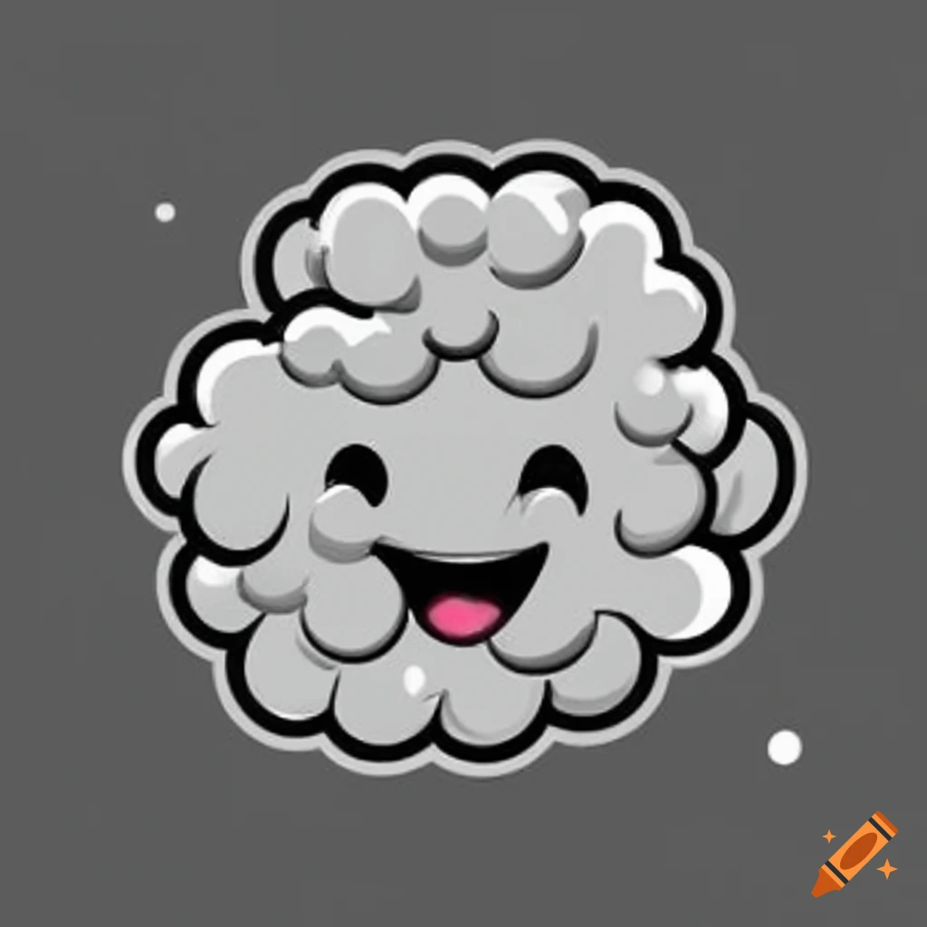 Sassy happy cloud emoji on Craiyon