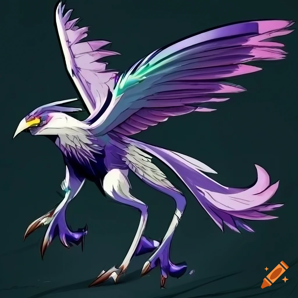 Fantastical futuristic hawk secretarybird confuciusornis archaeoraptor ...