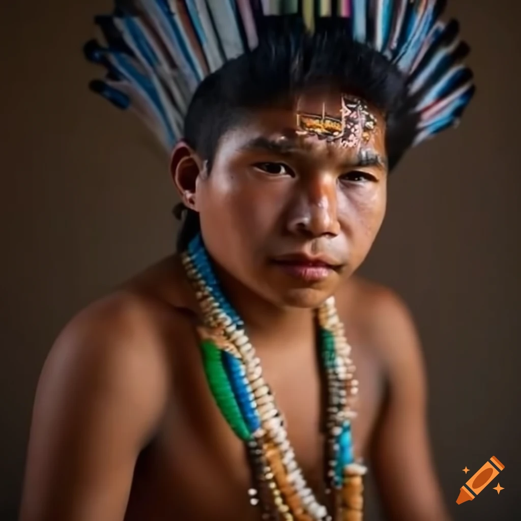 Portrait of a confident young south american indigenous man showcasing ...