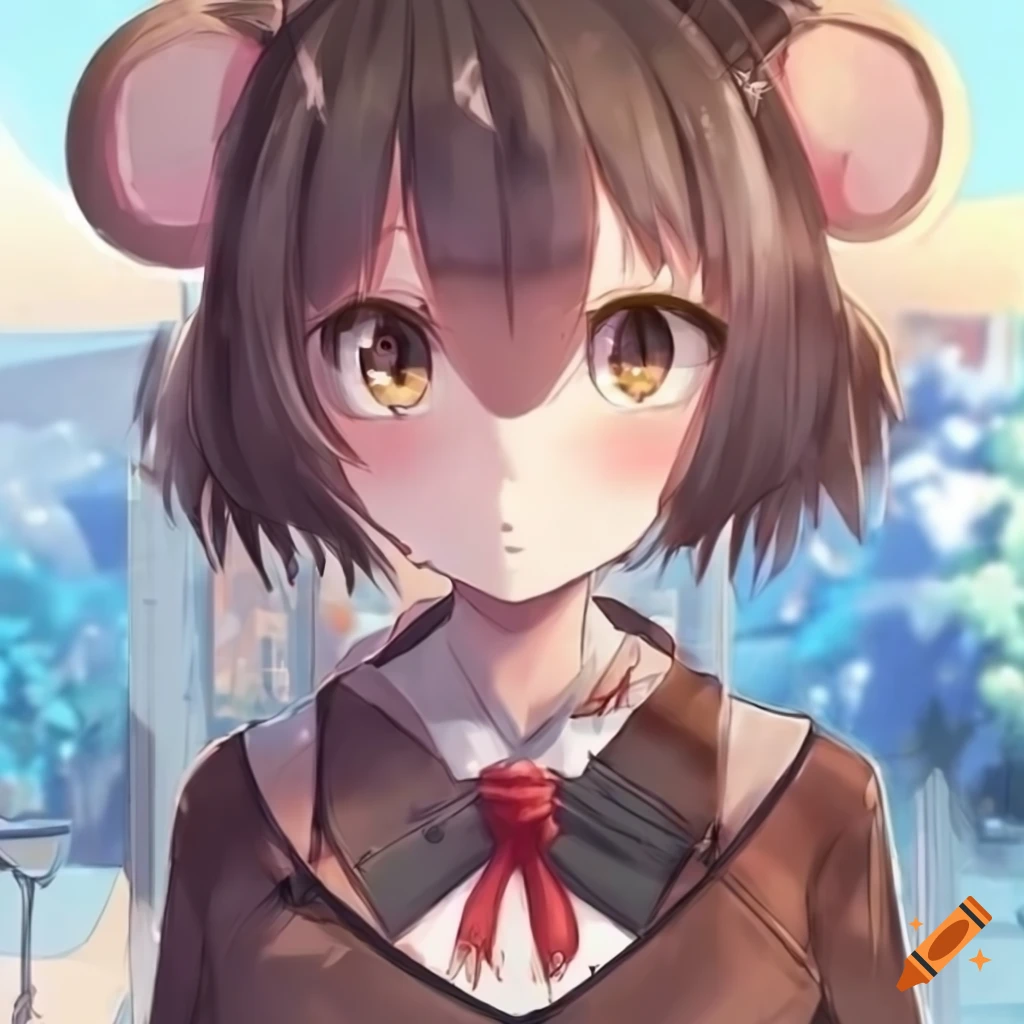 Monkey girl gamer with kemonomimi and tail on Craiyon