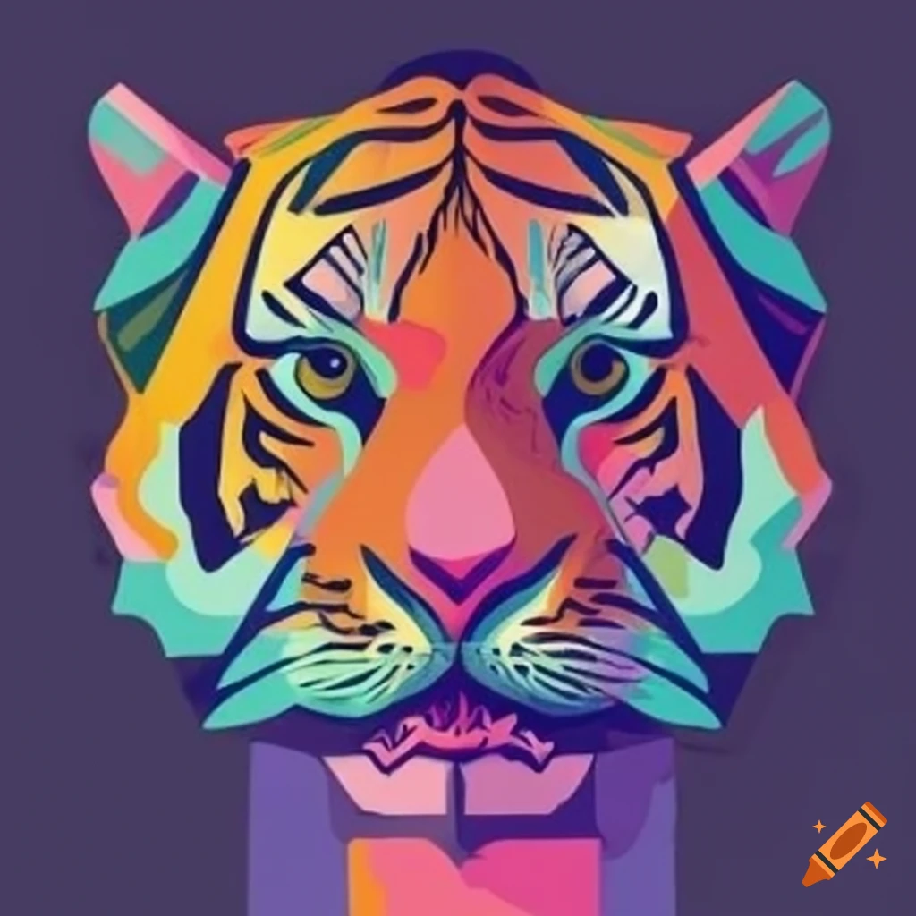 Diverse tiger retro art on Craiyon