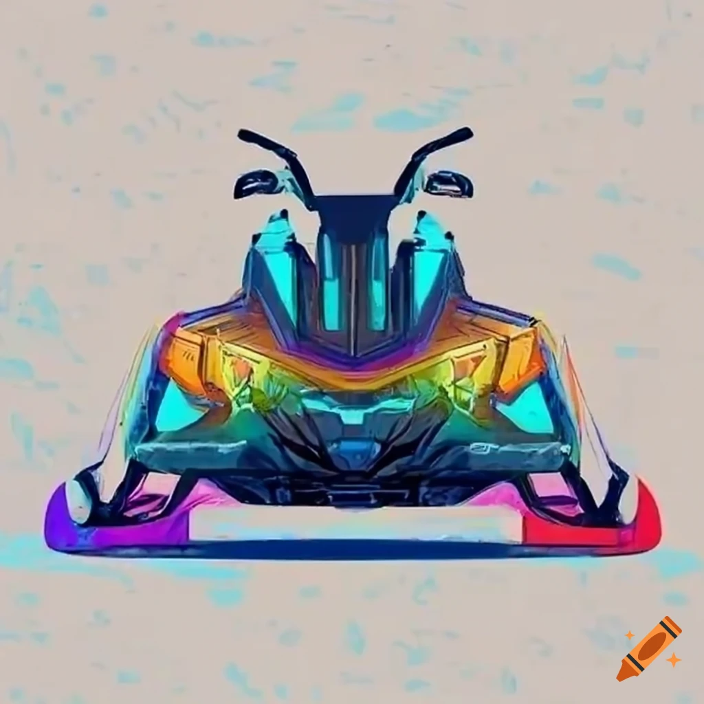 Highly advanced snowmobile with futuristic design on Craiyon