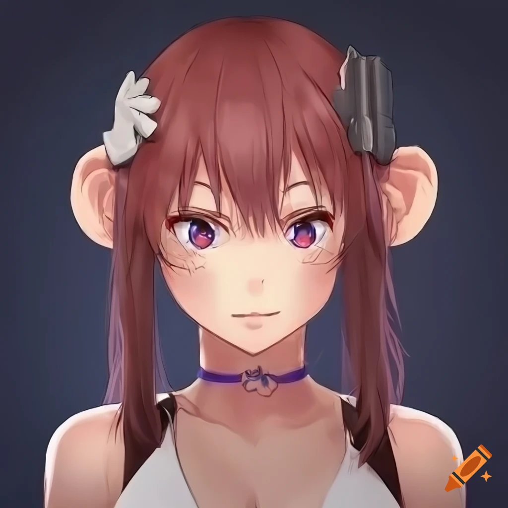 Monkey girl gamer with animal features on Craiyon