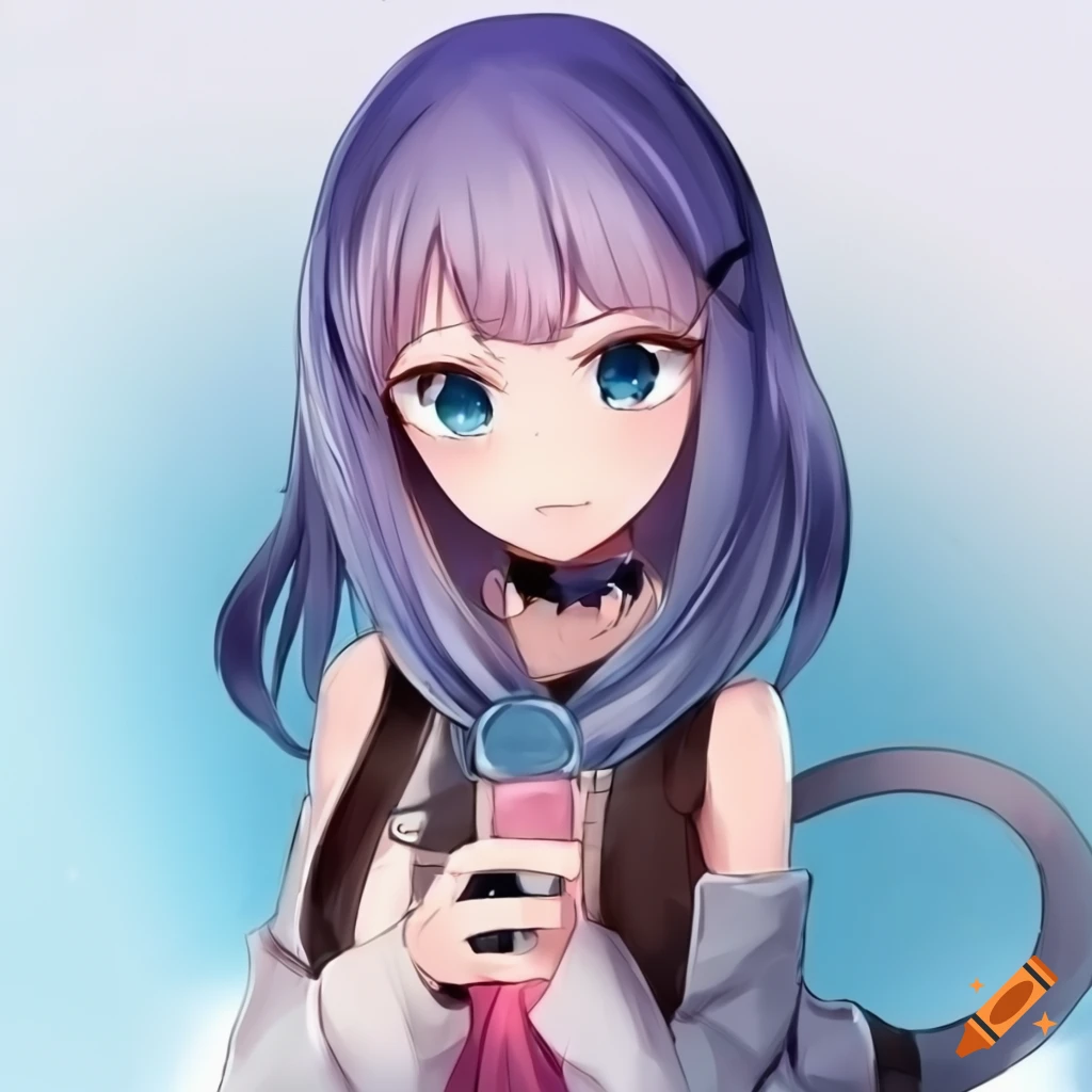 Monkey girl gamer with kemonomimi features and a tail on Craiyon