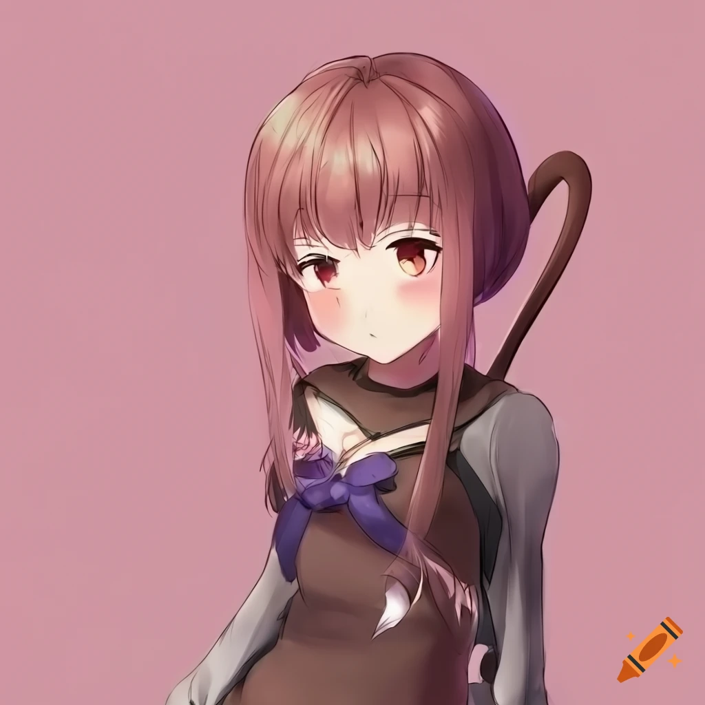 Monkey girl gamer with kemonomimi features on Craiyon