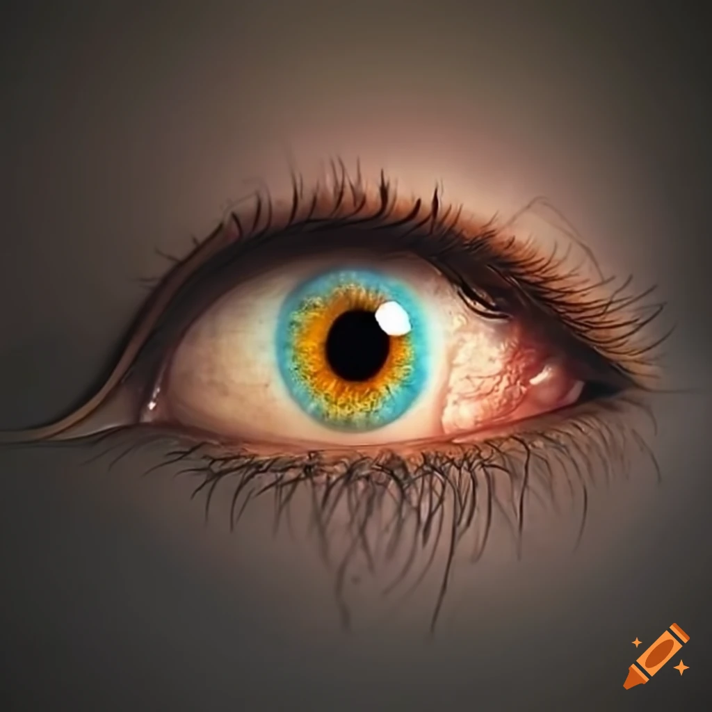 Abstract weeping eye concept with a glazed look on Craiyon