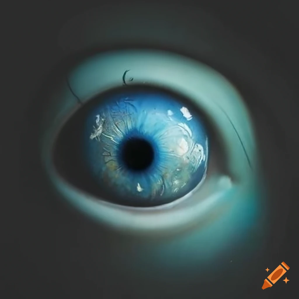 Eye crying with a glazed look on Craiyon