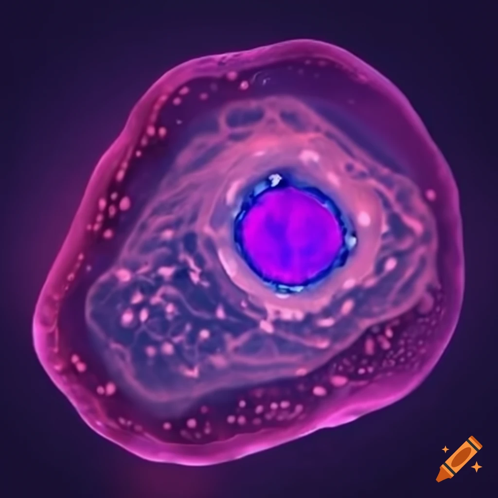 Cells under a microscope on Craiyon