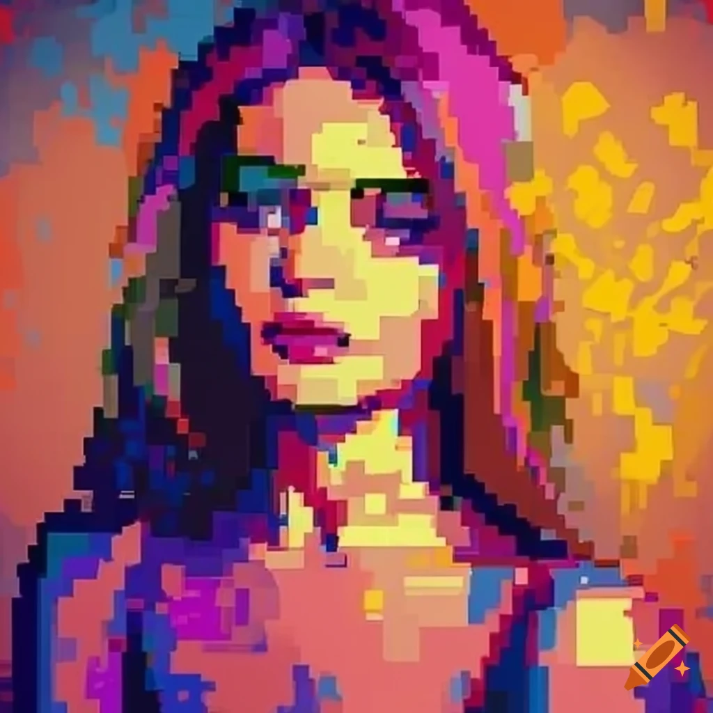 Pixel retro art on Craiyon