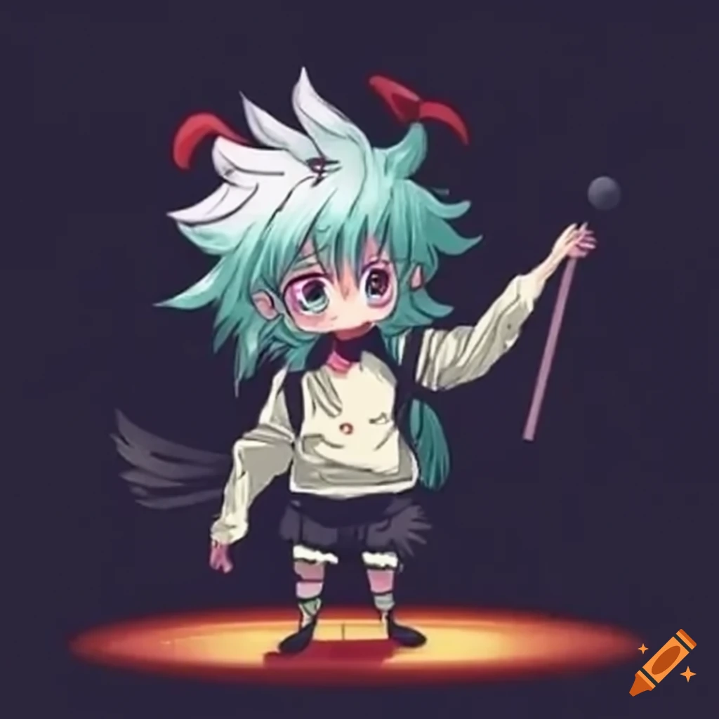 Chicken doing comedy on stage on Craiyon