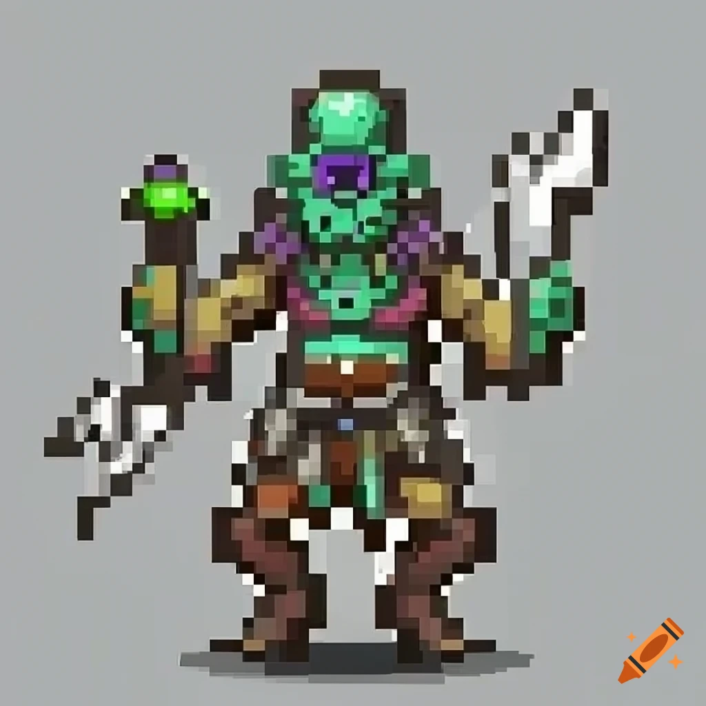 16 bit snes pixel art orc in jrpg style on Craiyon