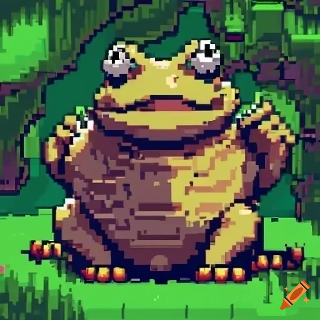 Snes-style boss fight against an angry frog queen on Craiyon