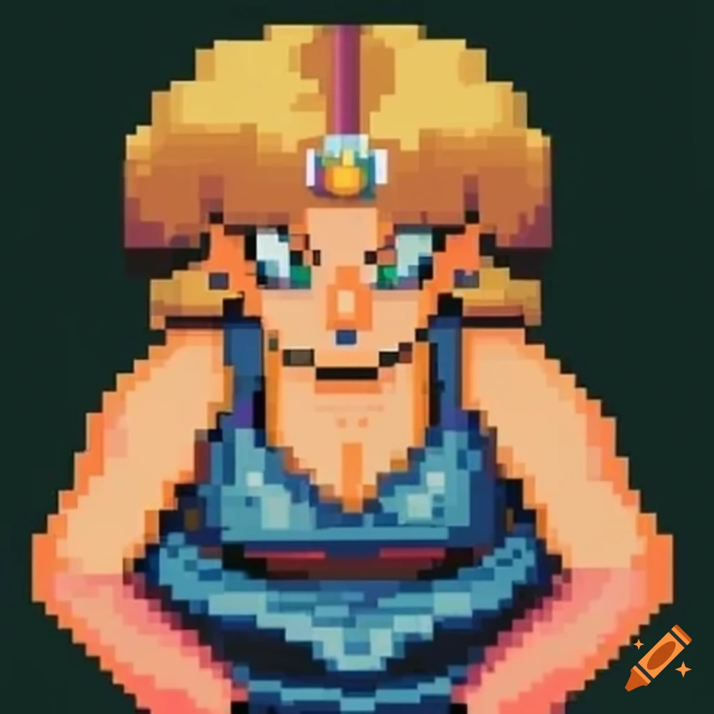 Pixel Art Snes Jrpg Style Angry Fat Beautiful Queen Wrestling On Craiyon