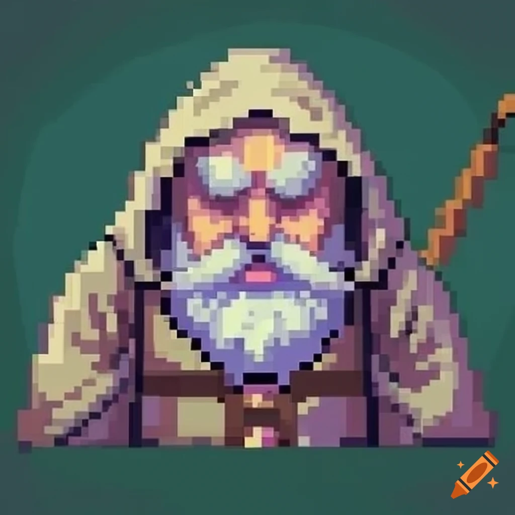 16 bit Pixel art old man merchant in SNES JRPG style on Craiyon