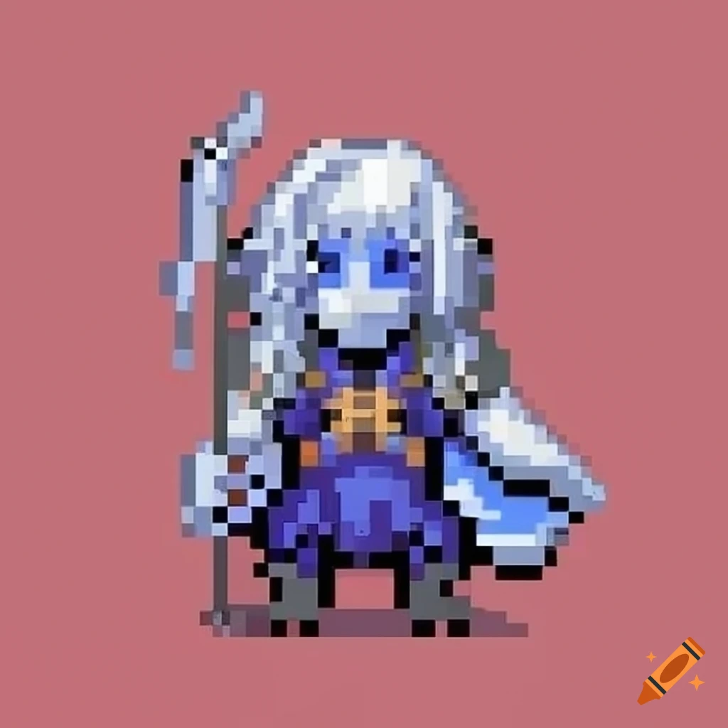 Andariel from Diablo in 16 bit SNES pixel art style idle animation on ...