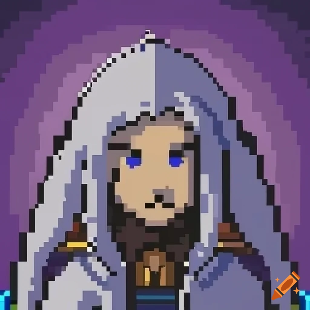 16 bit snes pixel art of andariel from diablo in front-facing idle pose ...