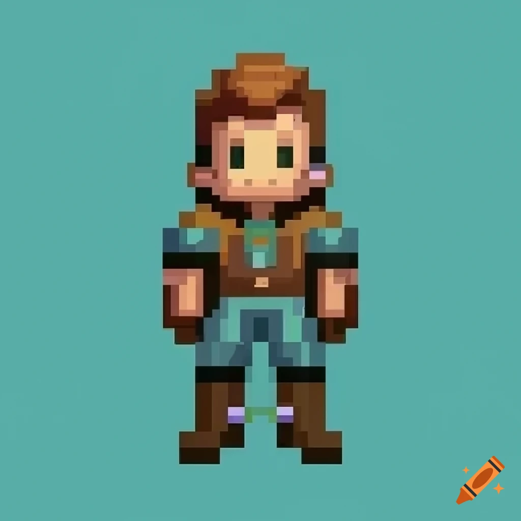 Fisherman character in 16 bit SNES JRPG pixel art style on Craiyon