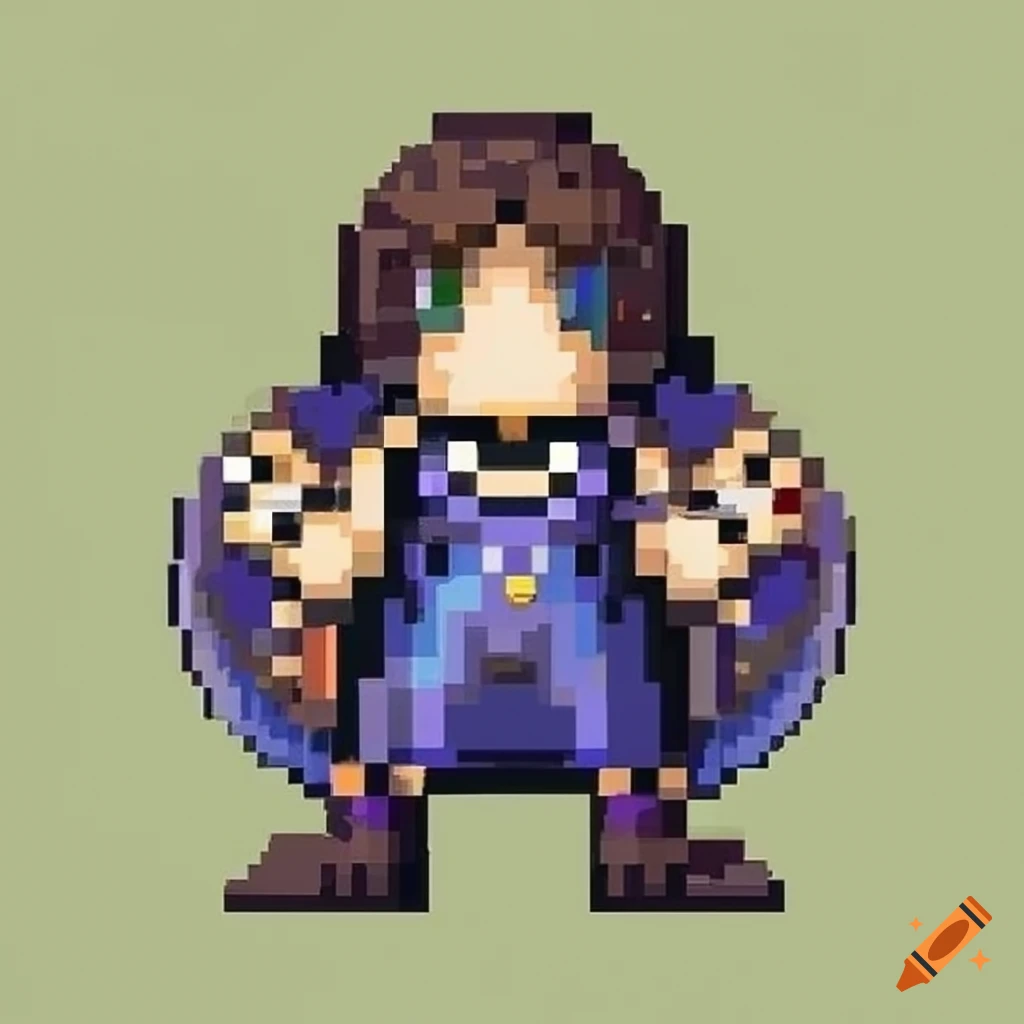 16 bit SNES pixel art of Andariel from Diablo in front-facing idle pose ...